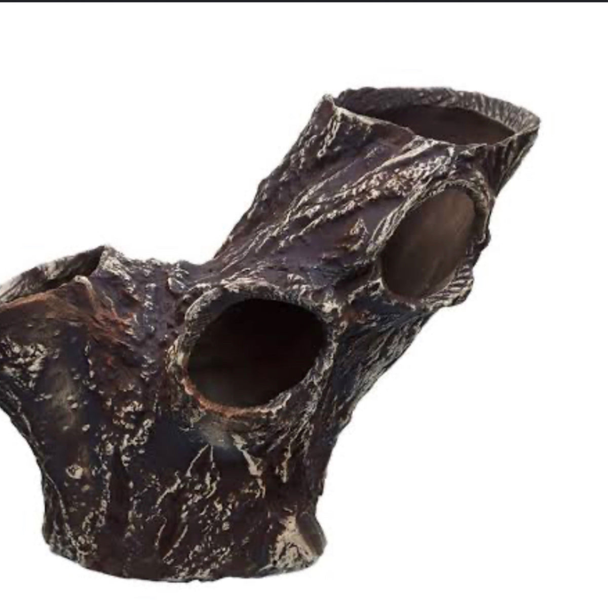 Ceramic Tree Trunk Cave XL 28cmx12cm11cm — Sydney City Aquarium